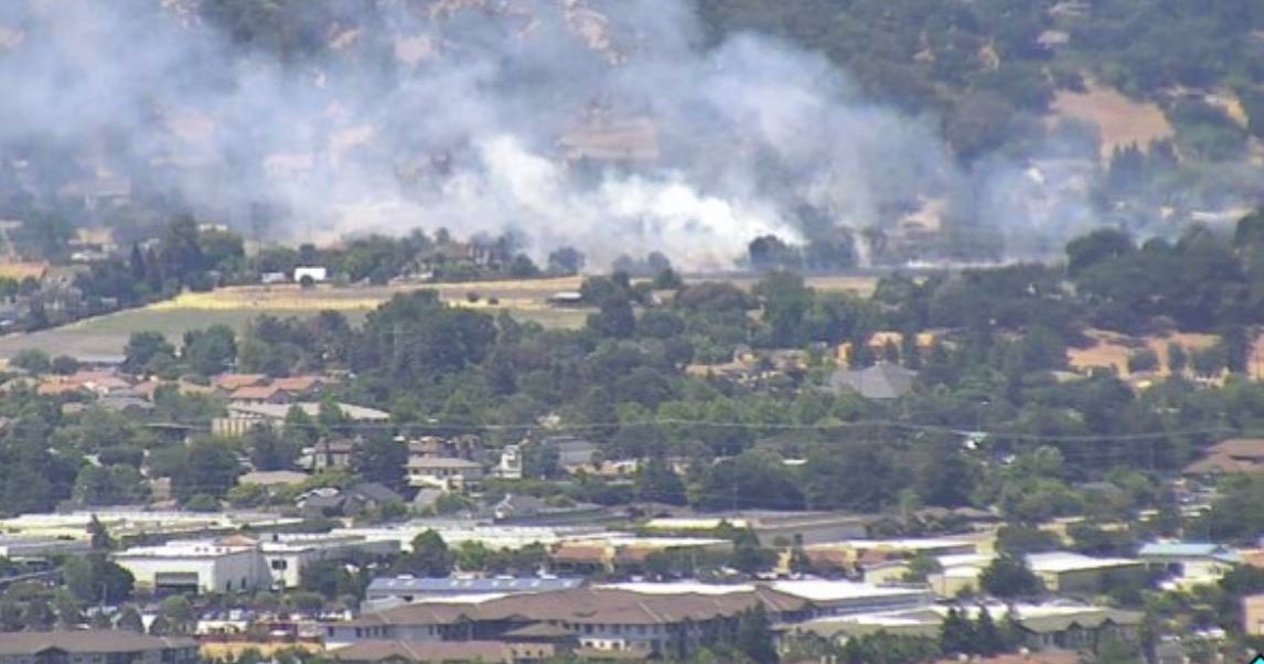 Morgan Hill Vegetation Fire Burns At Least 10 Acres - CBS San Francisco