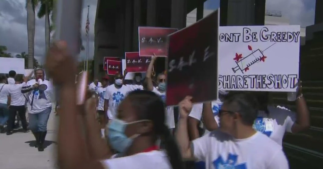 'Don't Be Greedy, Share The Shot,' Protesters Gather In Broward To Ask ...