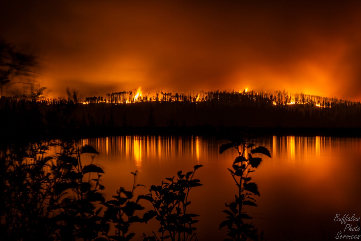 Photos: Muddy Slide Fire Lights Up Night Sky In Routt County - CBS Colorado