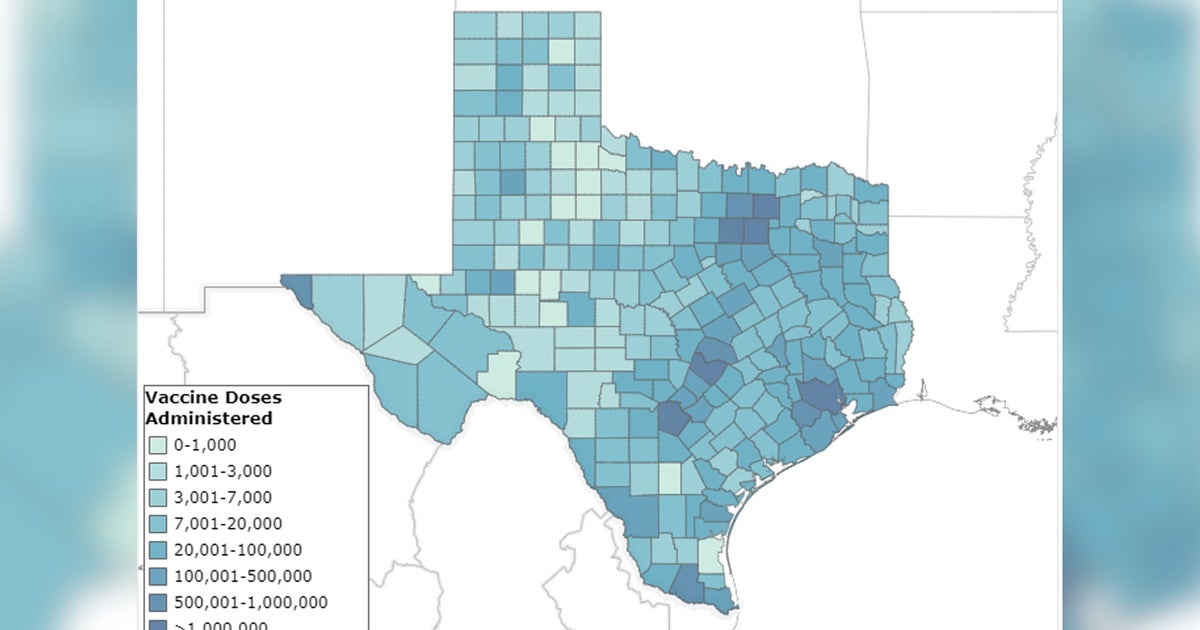 Texas COVID-19 Vaccination By County - CBS Texas