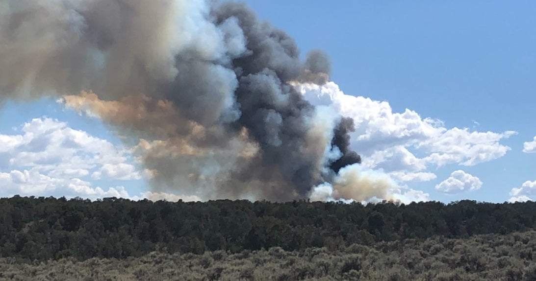 Crews Battle 10-15 Acre Red Rock Fire Burning North Of Palisade - CBS ...
