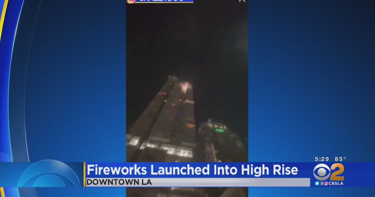 Caught On Camera: Fireworks Collide With DTLA High-Rise Apartment ...