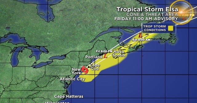 Tracking Post Tropical Cyclone Elsa: Tropical Storm Force Winds Over ...