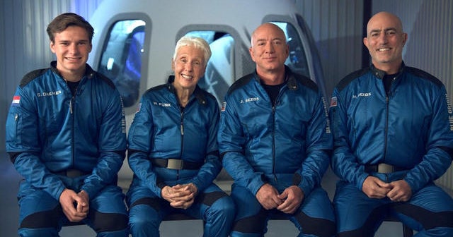 Amazon founder Jeff Bezos and New Shepard crew on traveling into space ...
