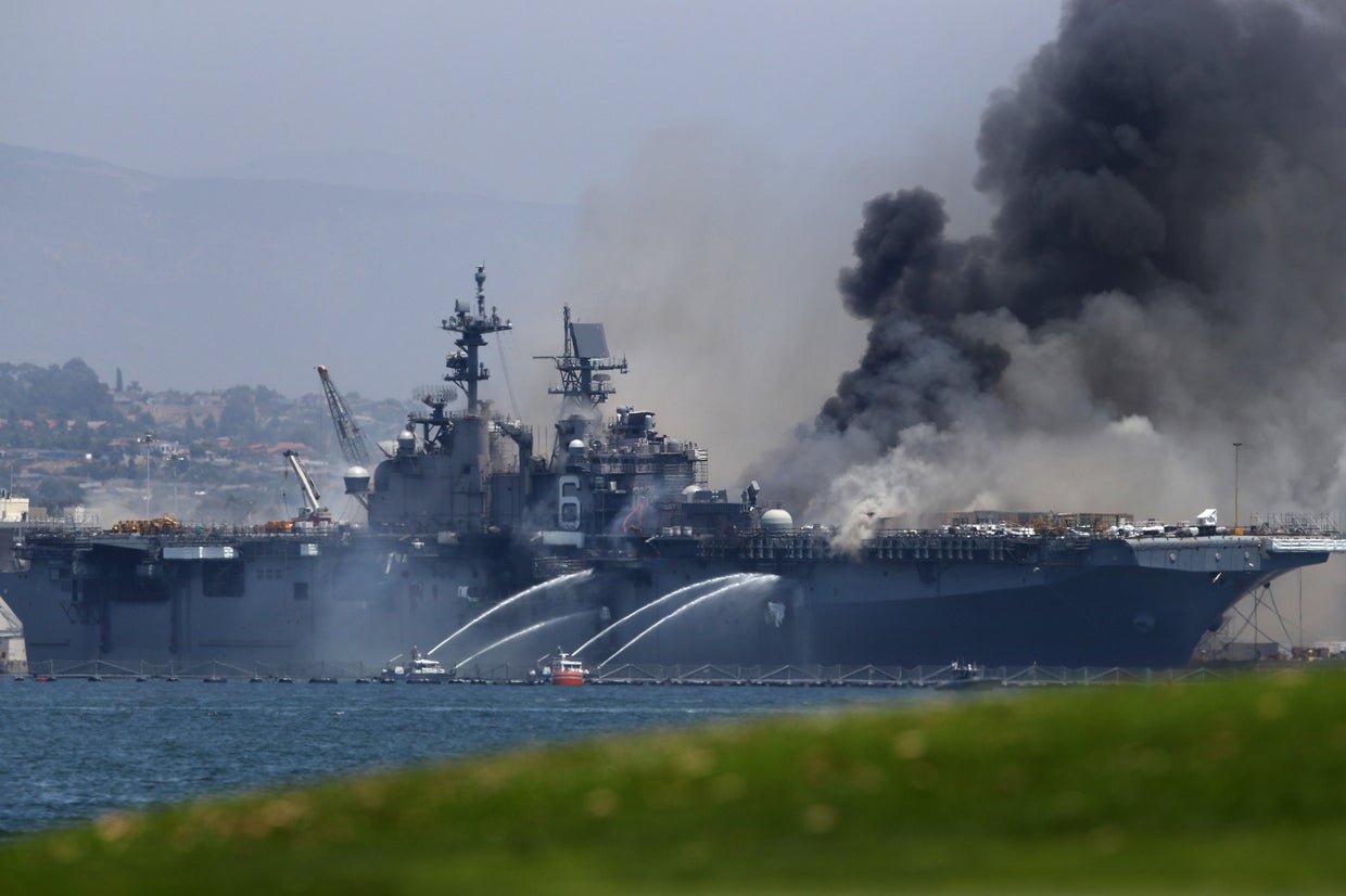 USS Bonhomme Richard's destruction after fire caused by repeated ...