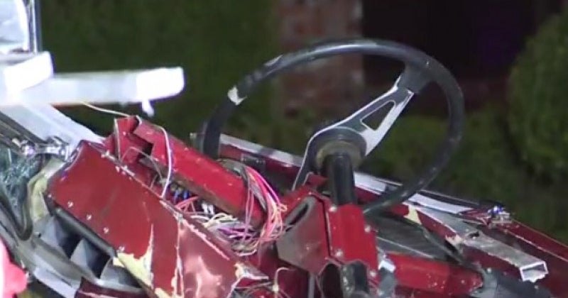 Firefighter Steering End Of Fire Truck Slammed Into Stockton Building ...