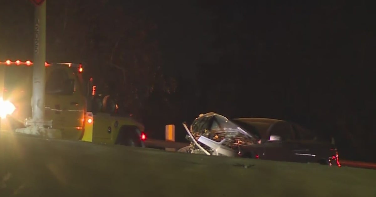 Street Sweeper Struck By Car On Sacramento Freeway Connector Ramp - CBS ...