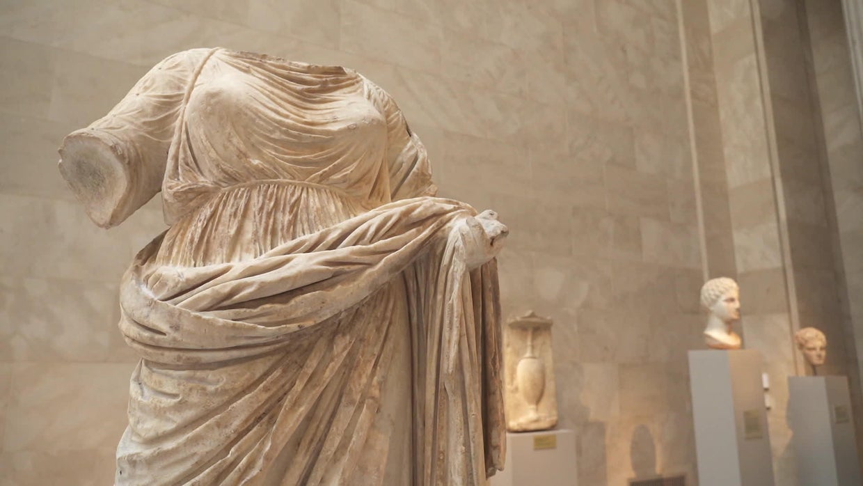 Ancient sculptures reveal their true colors - CBS News