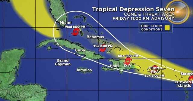 Tropical Depression Seven Moving Quickly Westward Following Fred's Path ...