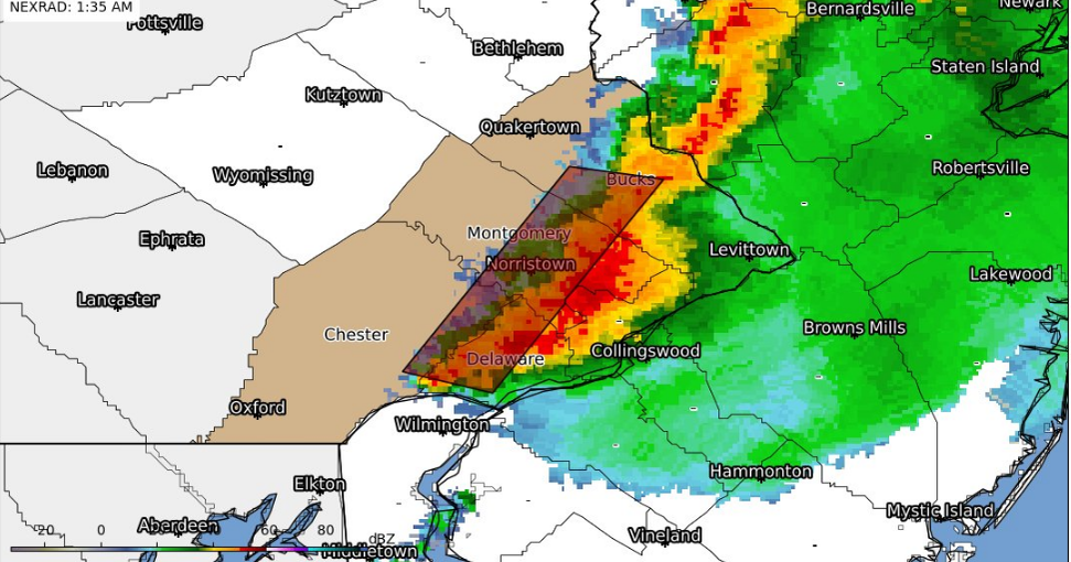 Flash Flood Warnings Issued For Parts Of Southeastern Pennsylvania As ...