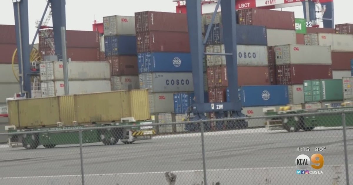 Port Reaches Milestone At Long Beach Container Terminal - CBS Los Angeles