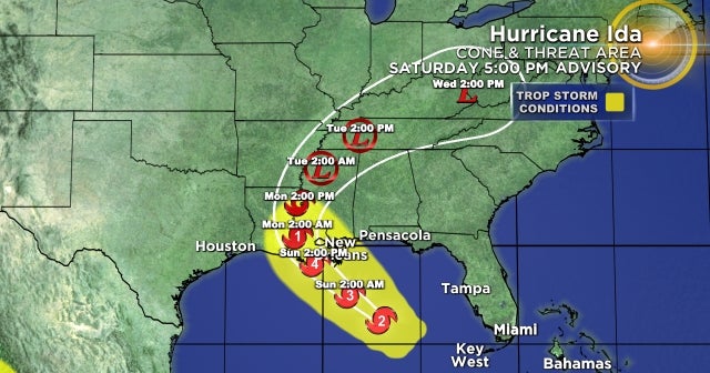 Hurricane Ida Gaining Strength Over Warm Water As It Heads To Gulf ...