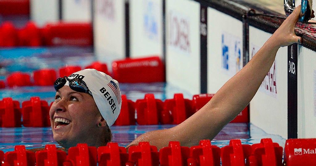 Olympic medalist becomes first woman to complete swim to Block Island ...