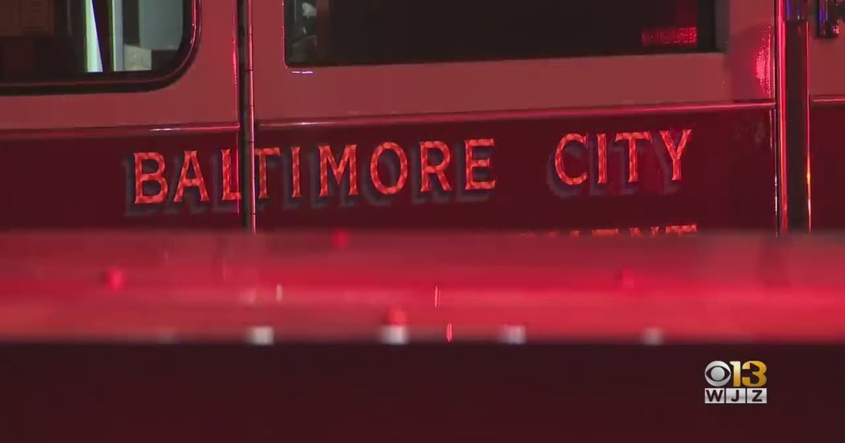 Heavy Fire At West Baltimore Rowhome Put Out, One Firefighter Injured - CBS Baltimore