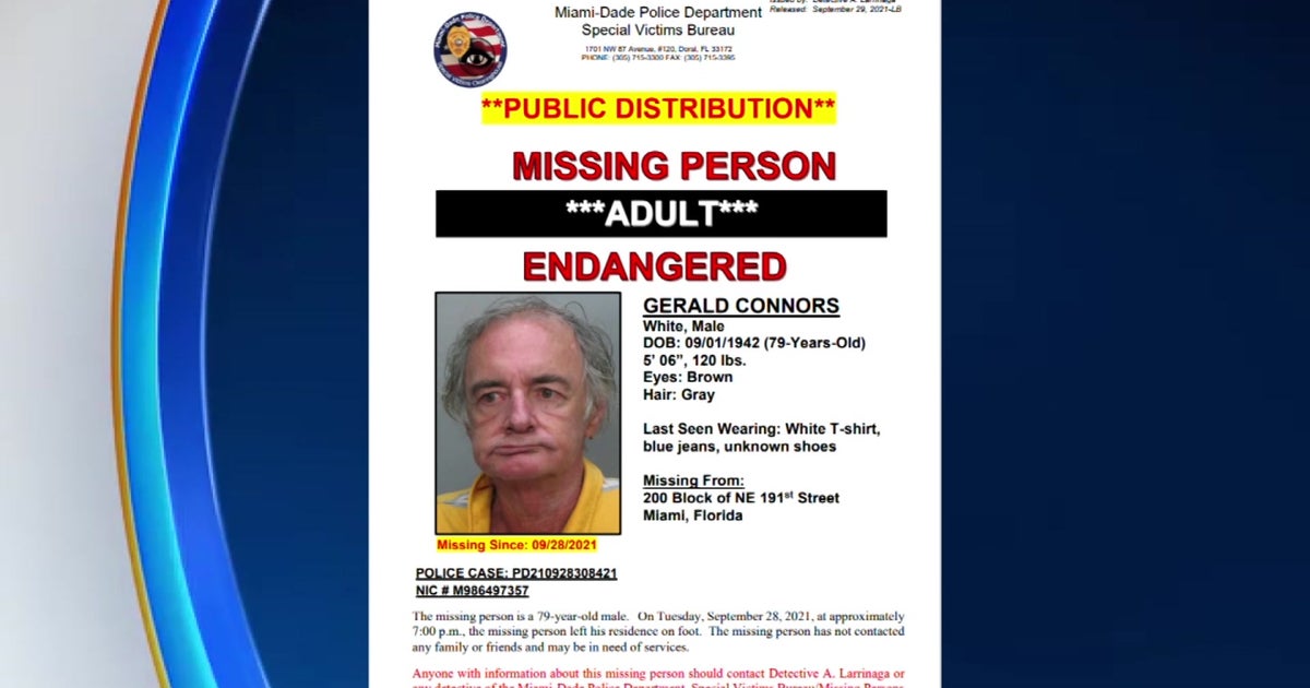 Miami-Dade Police Needs Help Finding 79-Year-Old Gerald Connors - CBS Miami