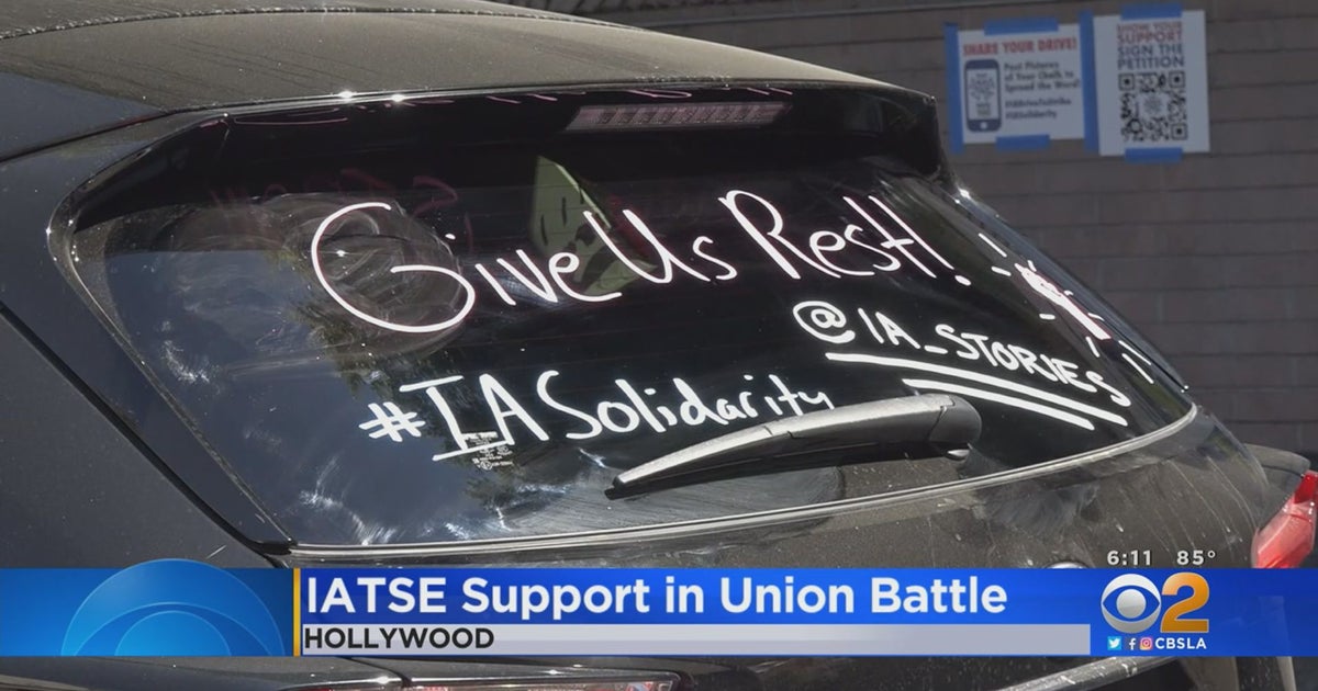 Hundreds Flock To Hollywood to Show Support For IATSE Members - CBS Los ...