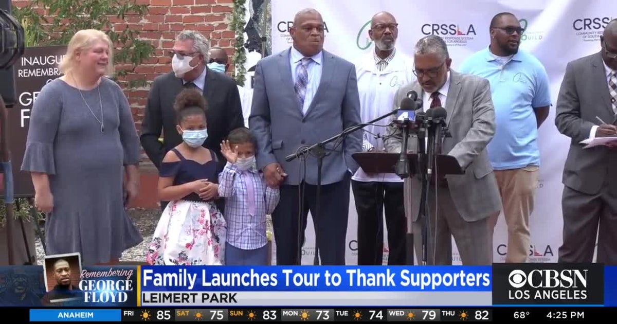 George Floyd's Family Members Launch 'Thank You' Tour In Leimert Park ...