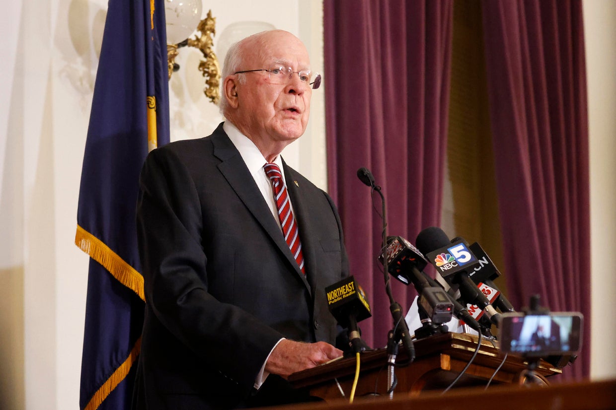 Vermont Senator Patrick Leahy, the Senate's longest-serving member, to ...