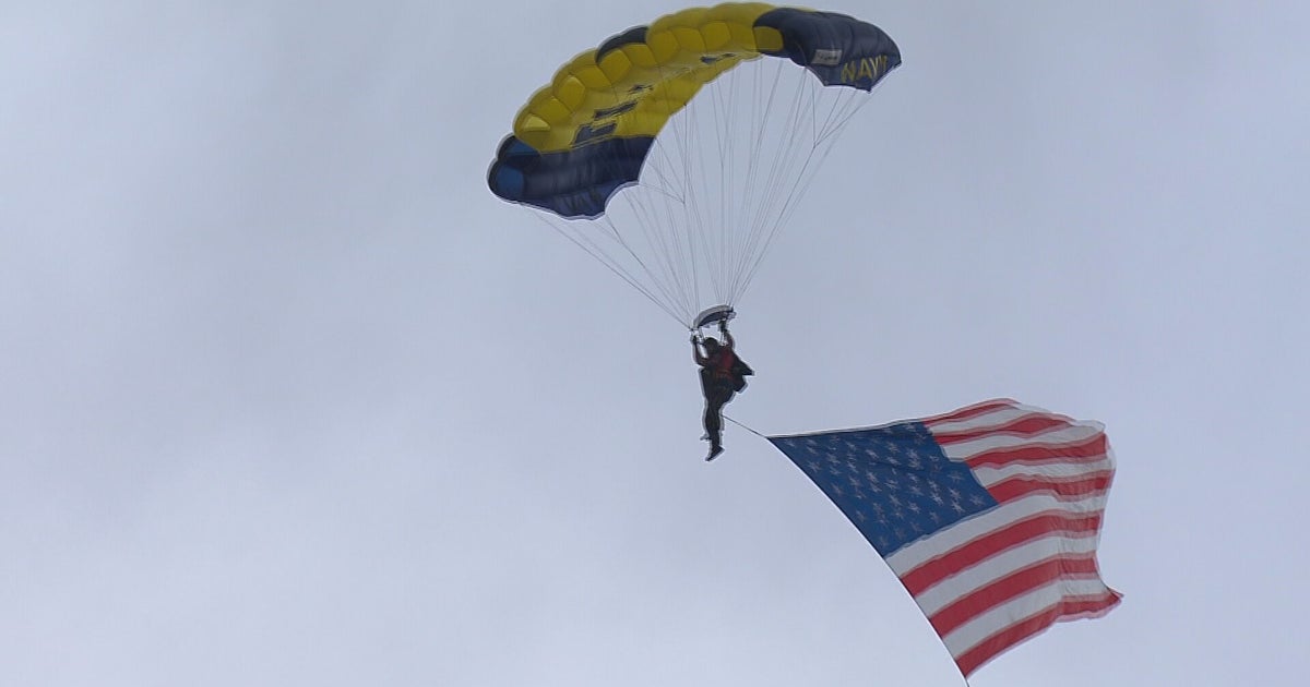 Navy's Leap Frog Team Help Celebrate MSU Military Service Members - CBS ...