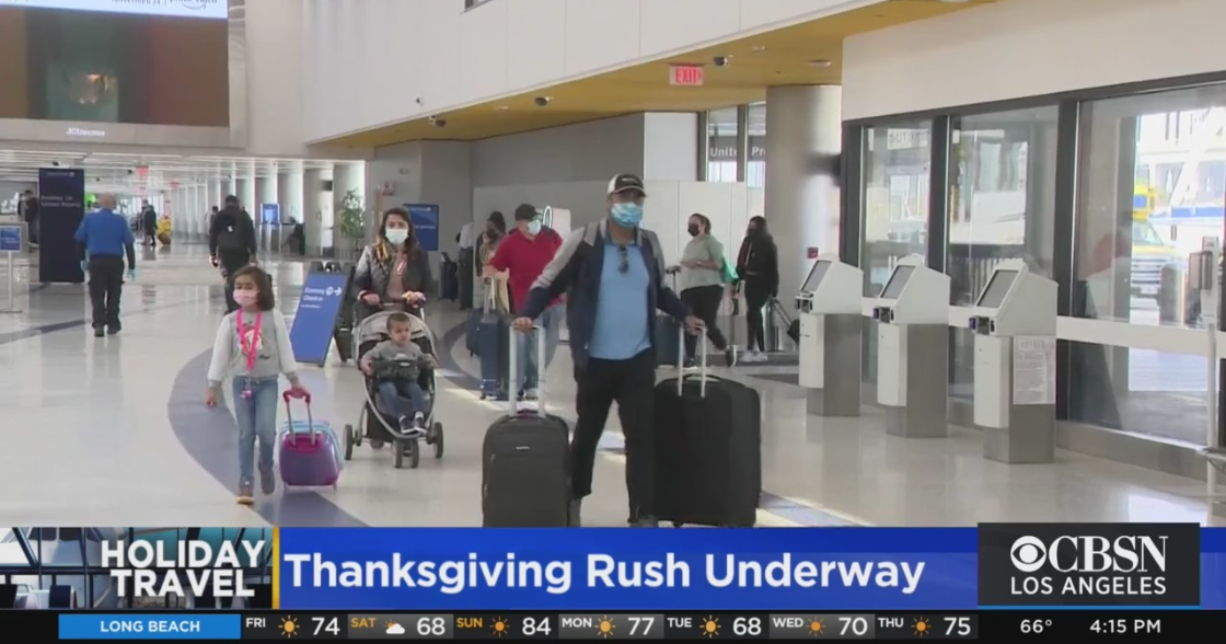Holiday Travel Picks Up With Thanksgiving Just Days Away - CBS Los Angeles