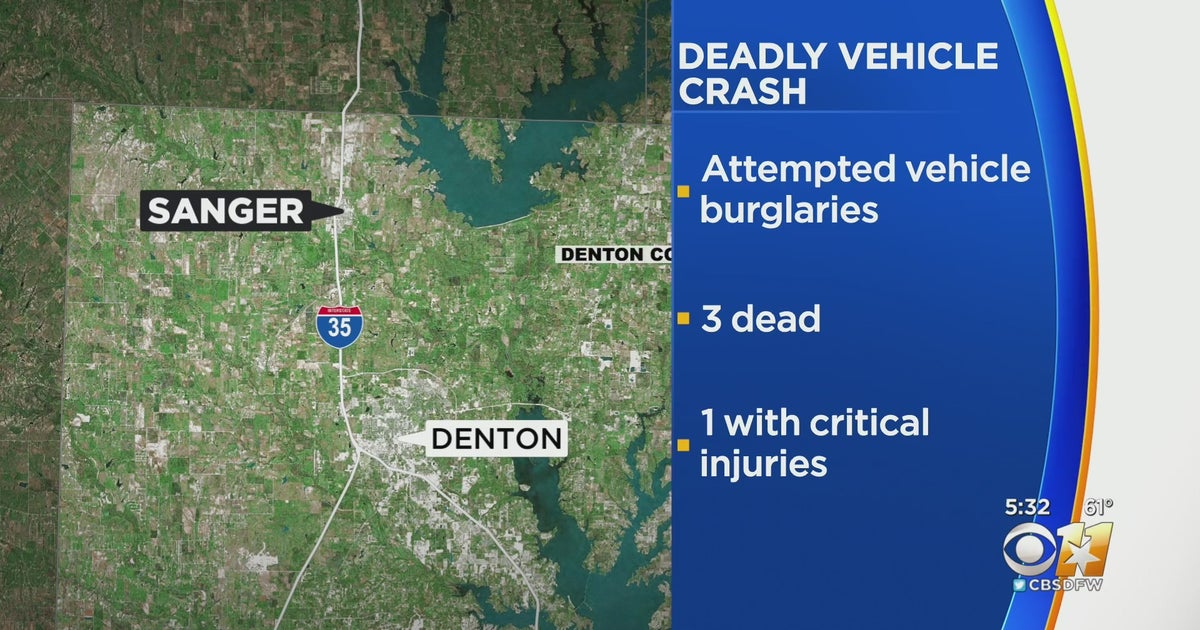 3 Dead After Suspected Burglars Crash Fleeing From Sanger Police - CBS ...