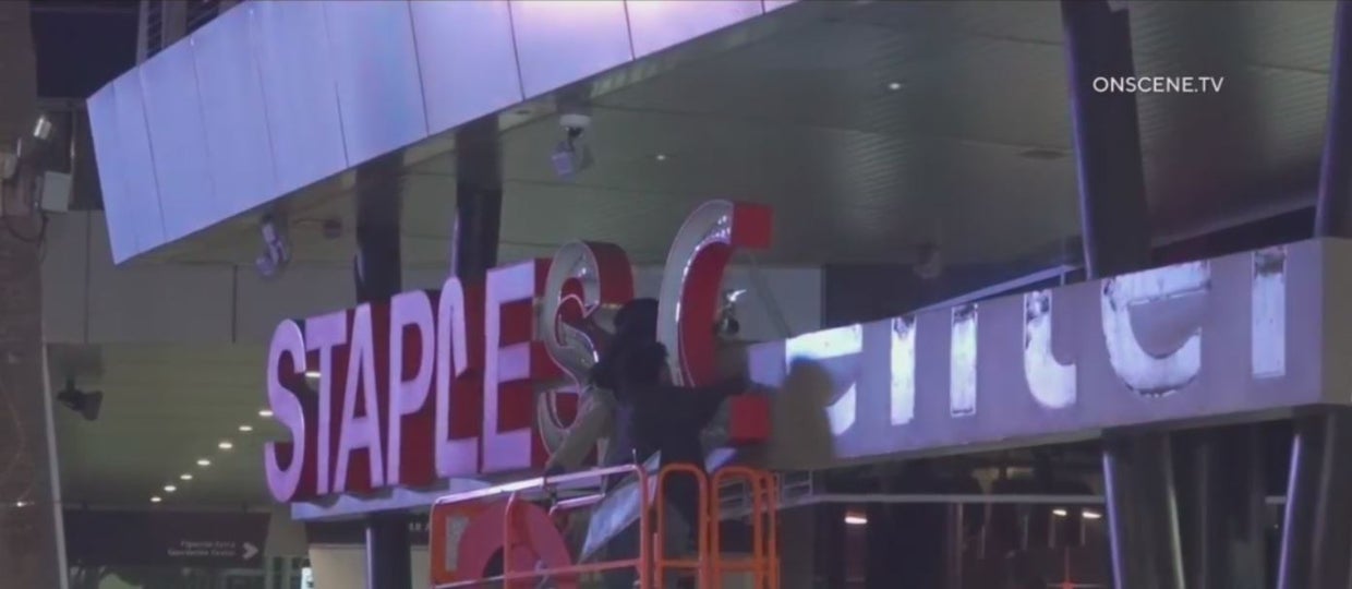 Staples Center Rebranding To Crypto.com Arena Underway - CBS Los Angeles