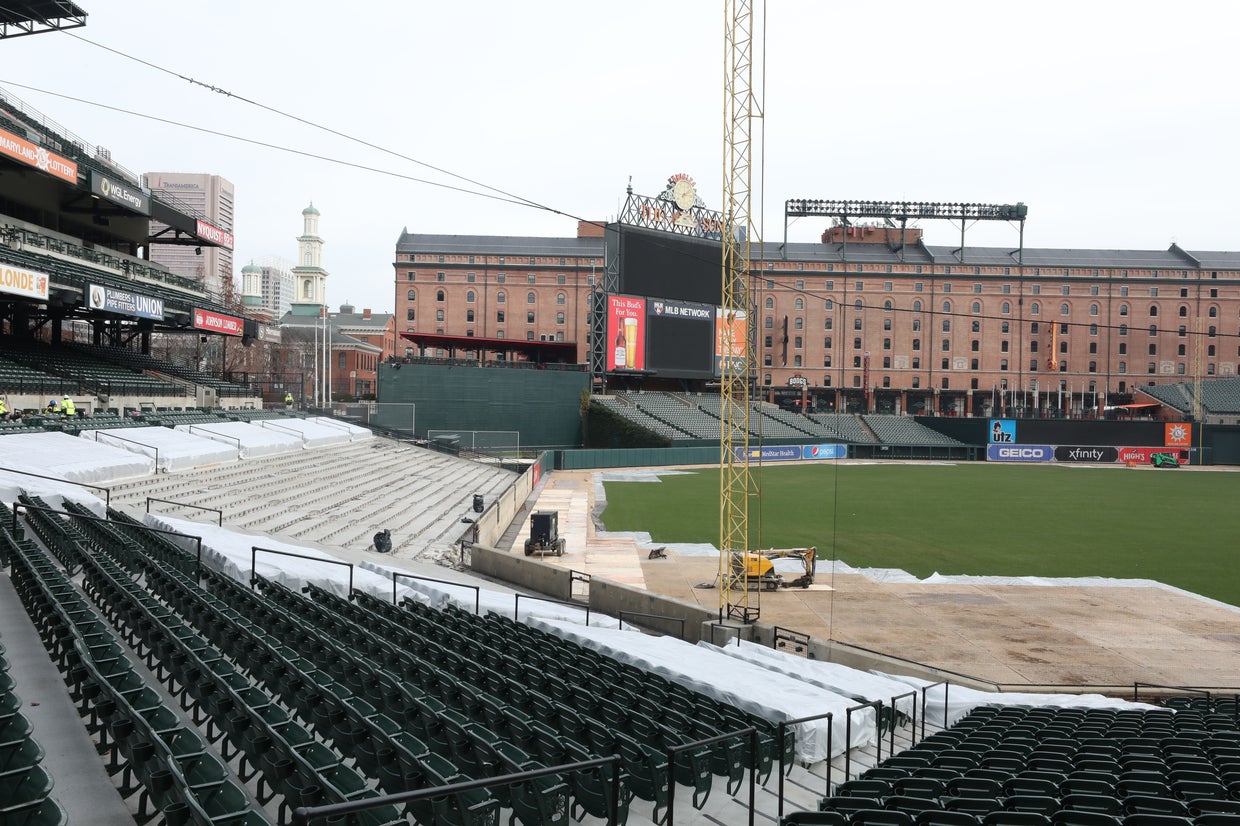 Transformation Of Left-Field Wall Underway At Oriole Park - CBS Baltimore