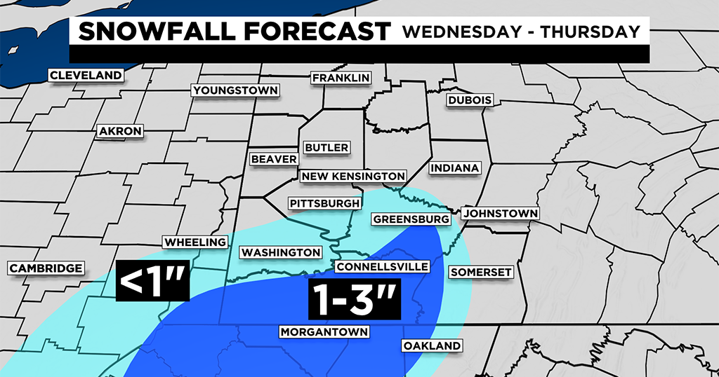 Pittsburgh Weather: Southern Areas Could See More Snow On Wednesday ...