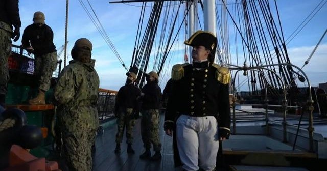 U.S. Navy commander makes history on the high seas - CBS News