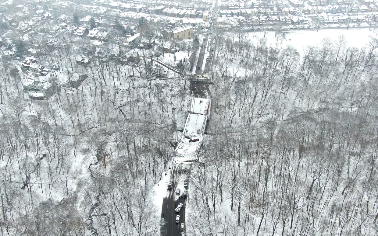 Bridge Collapses In Pittsburgh's Frick Park