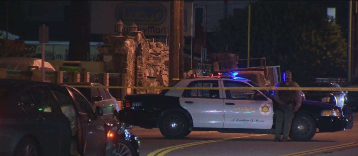 Officer Wounded In Pomona Shootout; 2 Suspects At Large - CBS Los Angeles