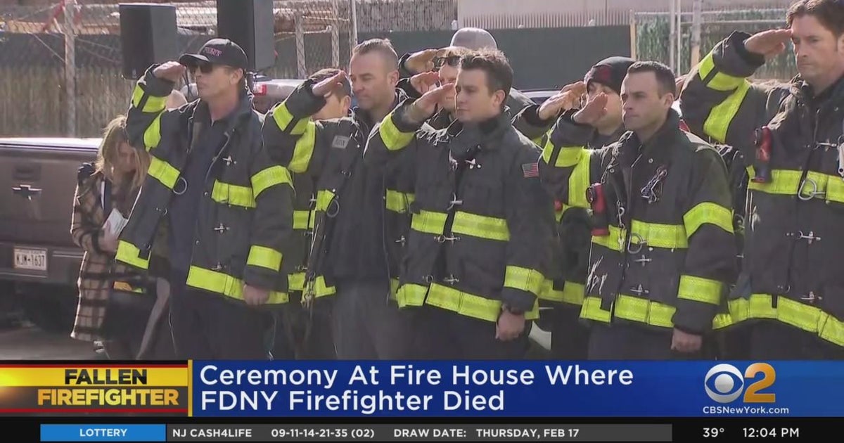 Ceremony at Queens firehouse where FDNY firefighter Jesse Gerhard died ...