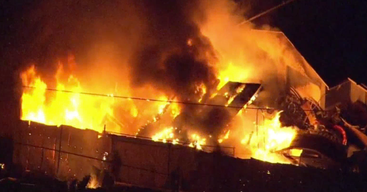 Firefighters Battle Single-Story Home Fire In Watts - CBS Los Angeles