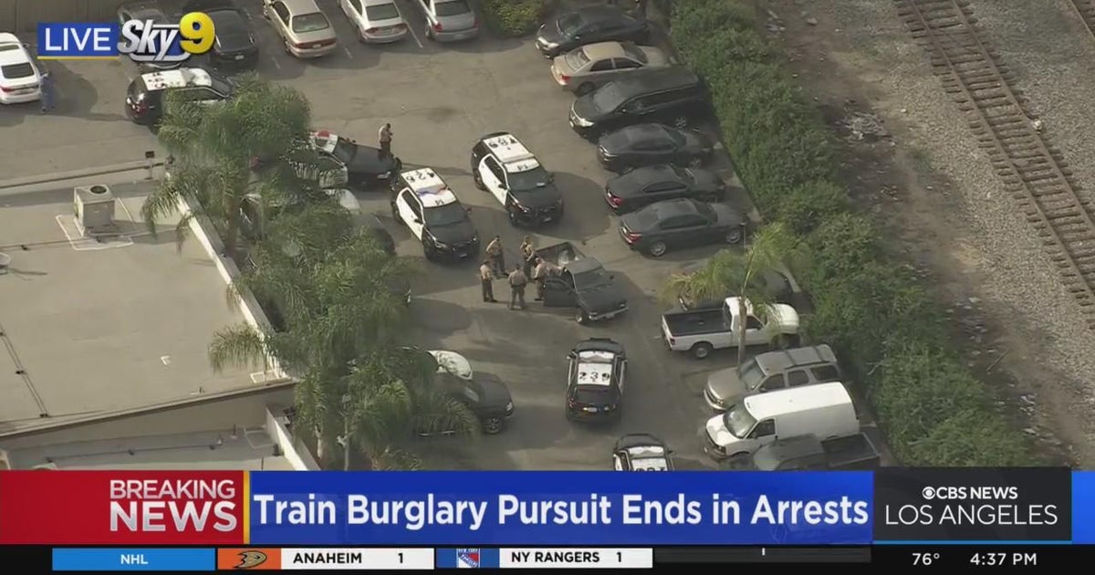 Train Burglary Pursuit Ends In Arrests - CBS Los Angeles