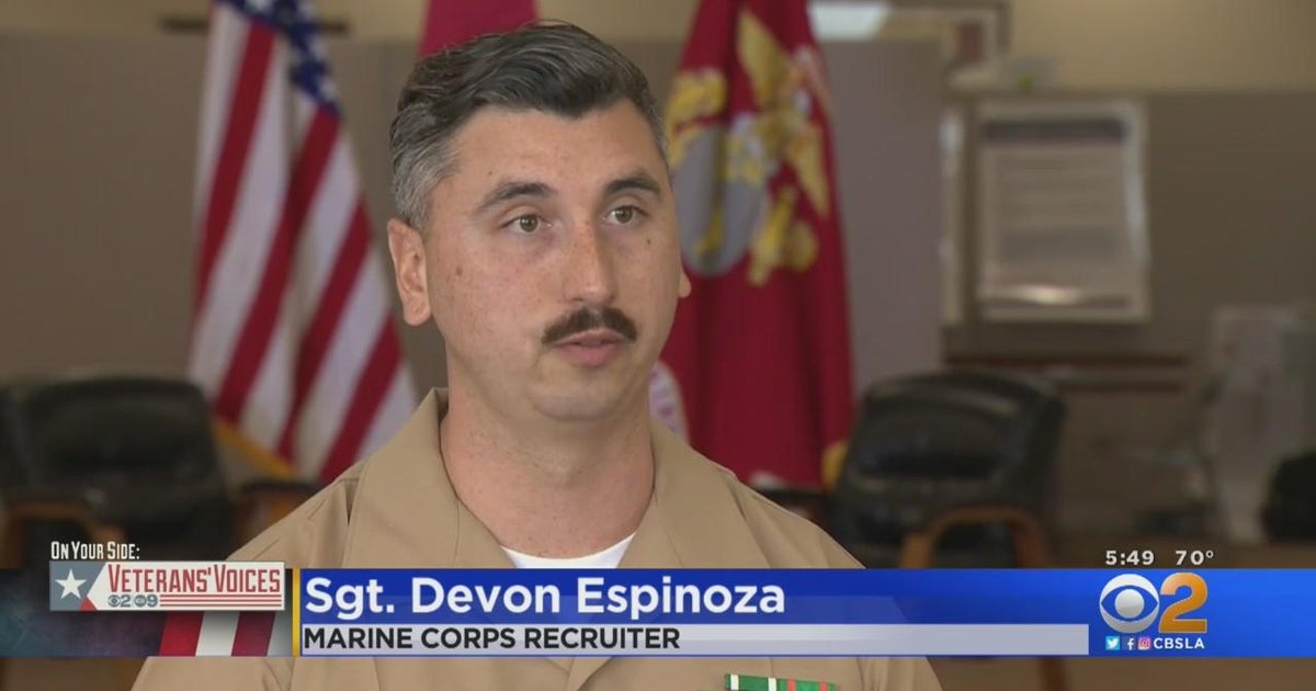 Veterans' Voices: Marine Corps Recruiter Sgt. Devon Espinoza - CBS Los ...