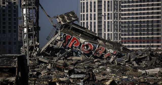Several people killed in Russian bombing of Kyiv shopping mall - CBS News