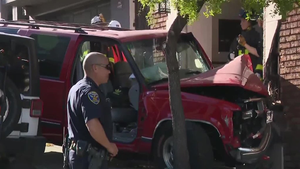 Driver Seriously Injured After Plowing SUV into Building Near San ... Driver Seriously Injured After Plowing SUV into Building Near San ...