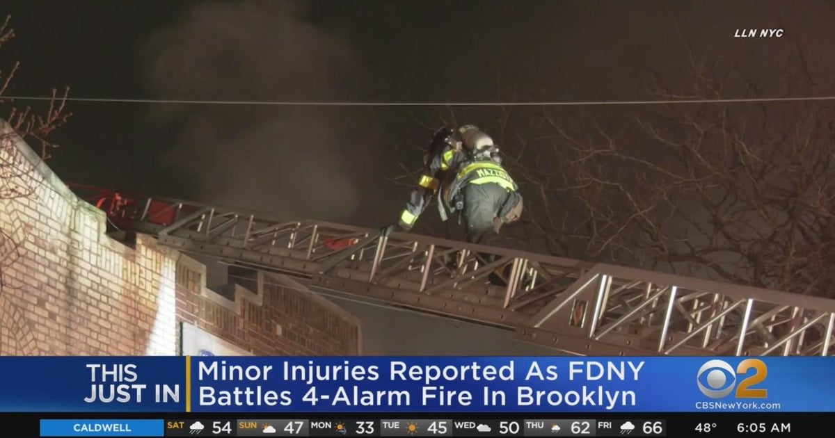 Several injured in 4-alarm fire in Brooklyn - CBS New York