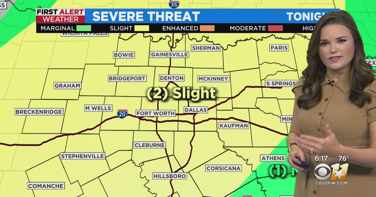 Severe Weather Expected To Roll Into NTX Overnight - CBS Texas