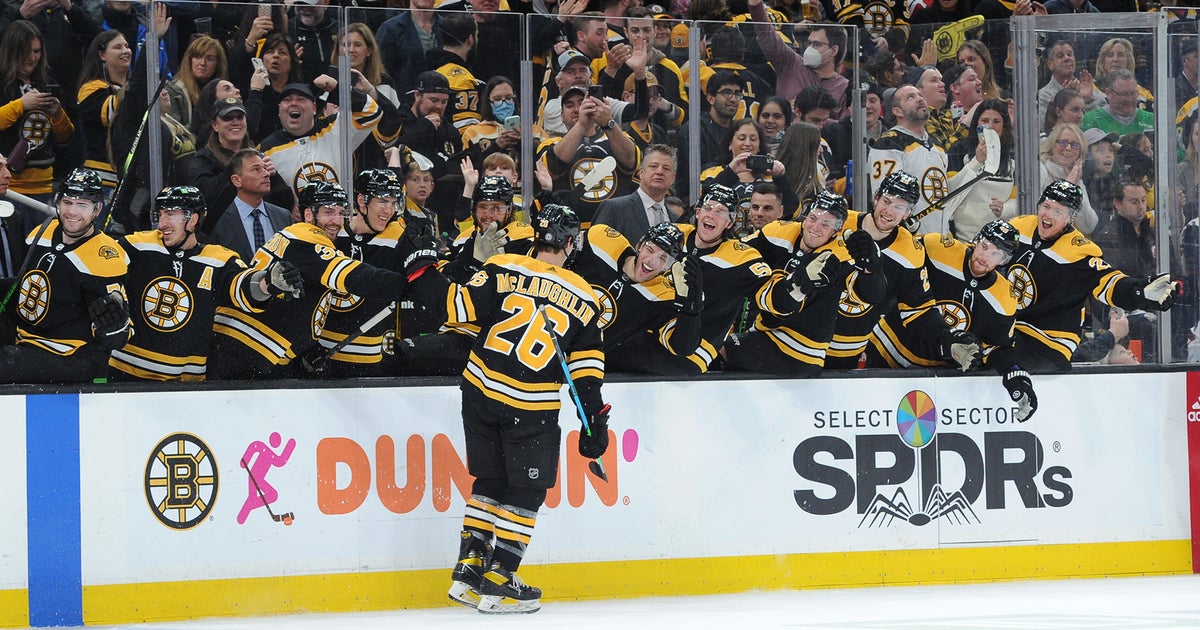 Billerica's Marc McLaughlin Scores In NHL Debut, Bruins Beat Devils 8-1 ...