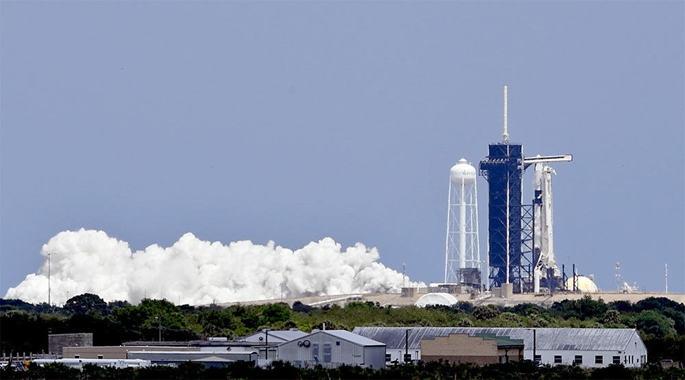 SpaceX ready to launch first all-commercial crew to space station - CBS ...