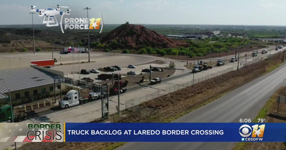 Truck backlog at Laredo border crossing - CBS Texas