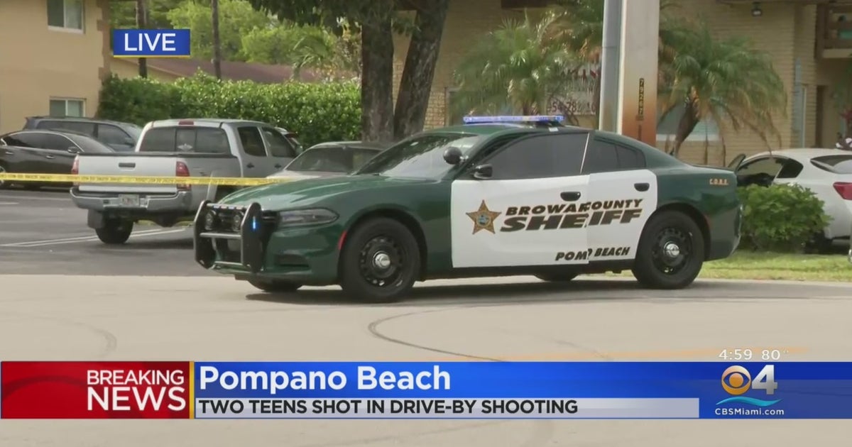 2 Teens Hospitalized After Drive-By Shooting In Pompano Beach - CBS Miami