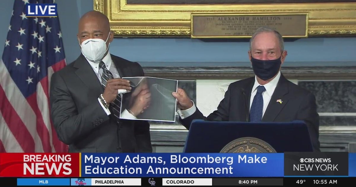 Mayor Adams, Michael Bloomberg make education announcement in NYC - CBS ...