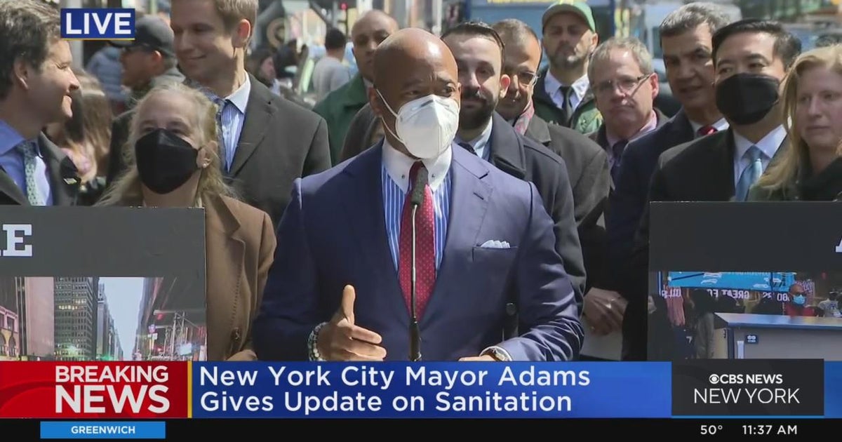 Mayor Adams makes Sanitation announcement - CBS New York