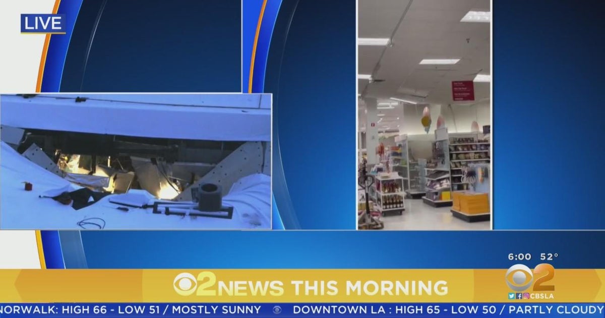 Rain collapses ceiling of Target store in Alhambra, leaves hole in roof ...