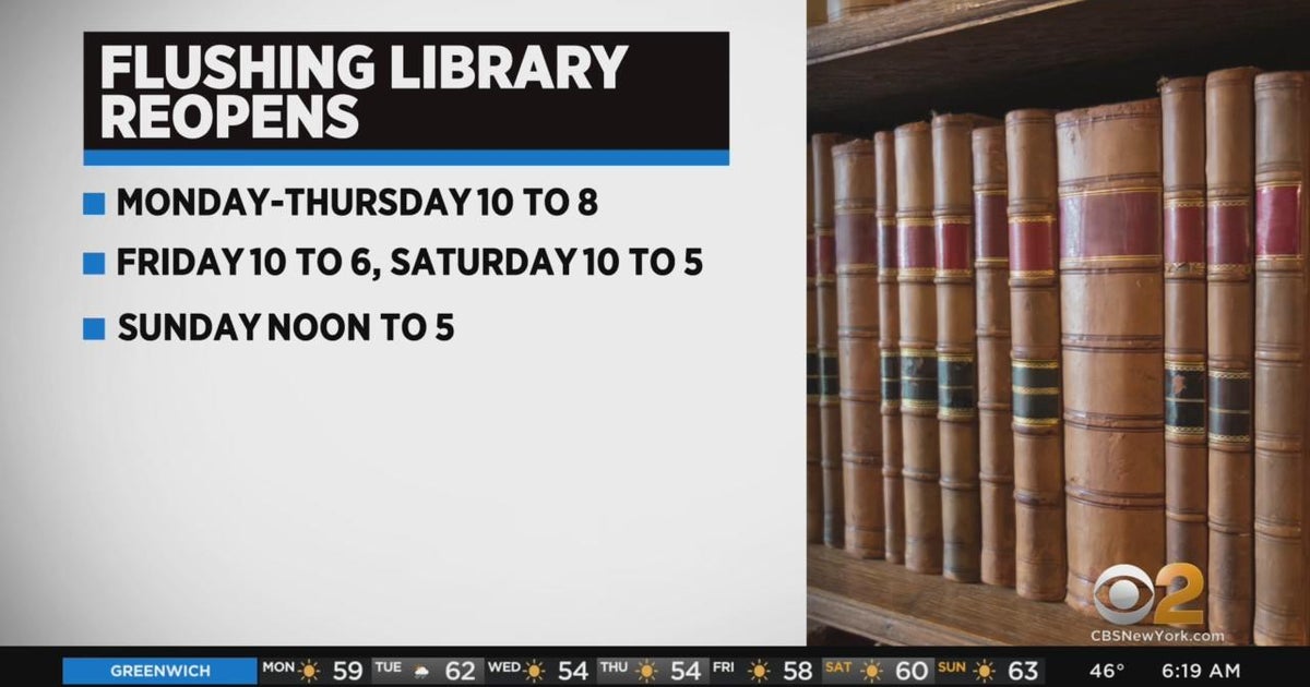 Flushing Library set to reopen - CBS New York