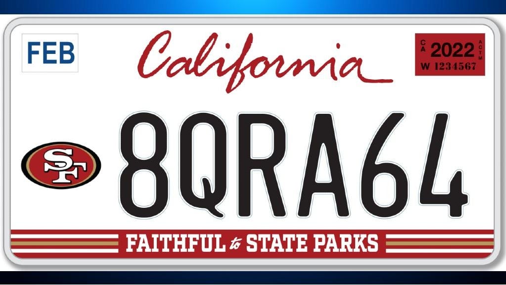 49ers unveil team license plates to benefit California State Parks ...