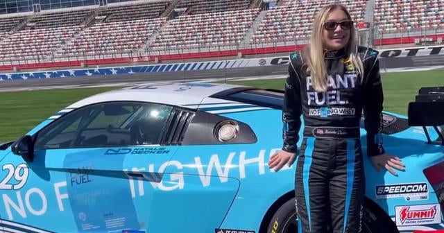 NASCAR racer isn't letting arthritis slow her down - CBS News
