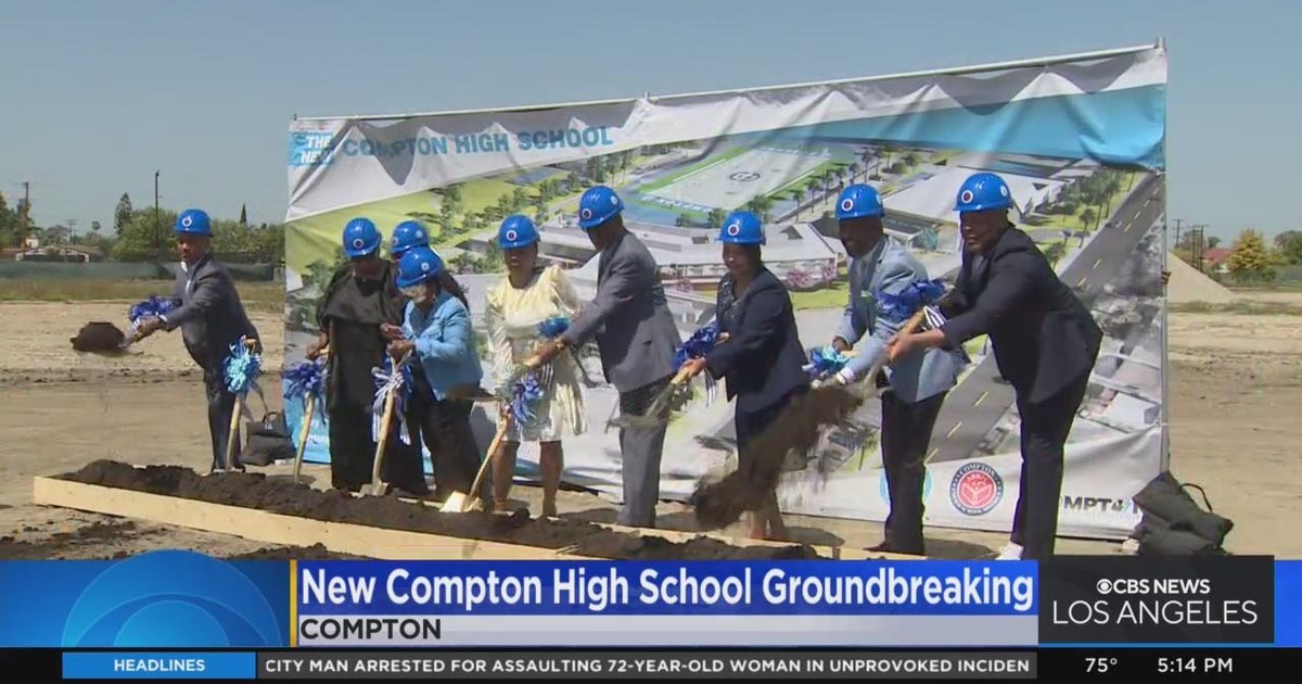 Dr. Dre attends new Compton high school groundbreaking - CBS Los Angeles